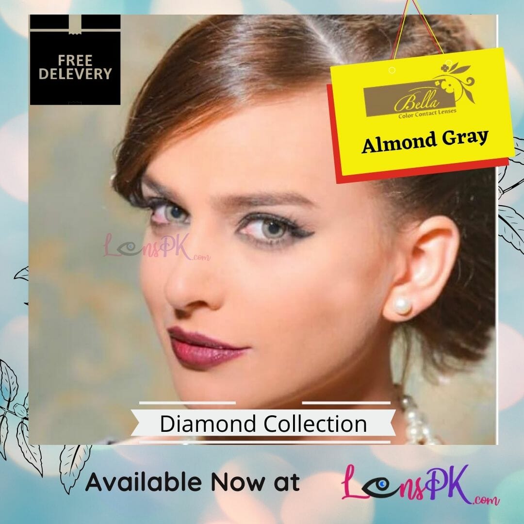 Bella Almond Gray Eye Lenses | Diamond Collection | Lenspk